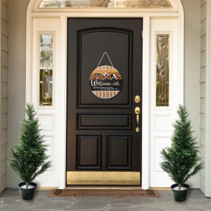 Personalized Dog Welcome Door Sign, 3D Welcome-ish Front Door Hanging ...
