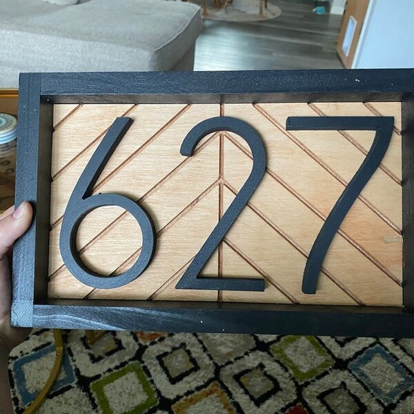 Wooden House Numbers - Etsy