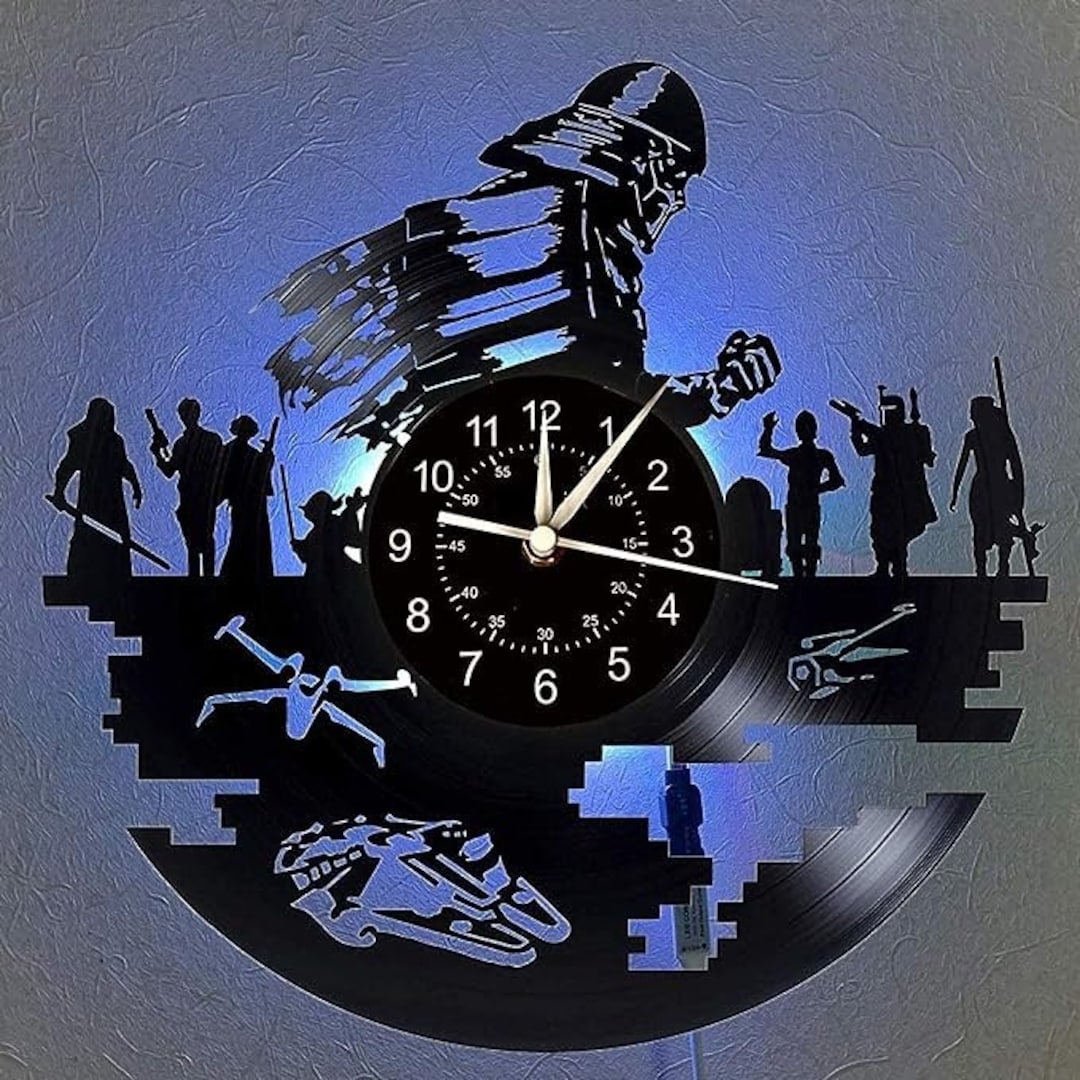 Star Wars Vinyl Clock, Star Wars Gifts for Men, Star Wars Wall Art ...