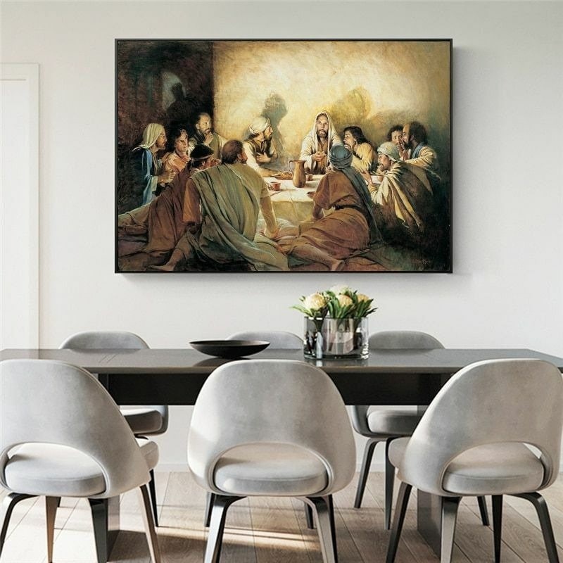 Famous the Last Supper Oil Painting Canvas Wall Art Jesus - Etsy