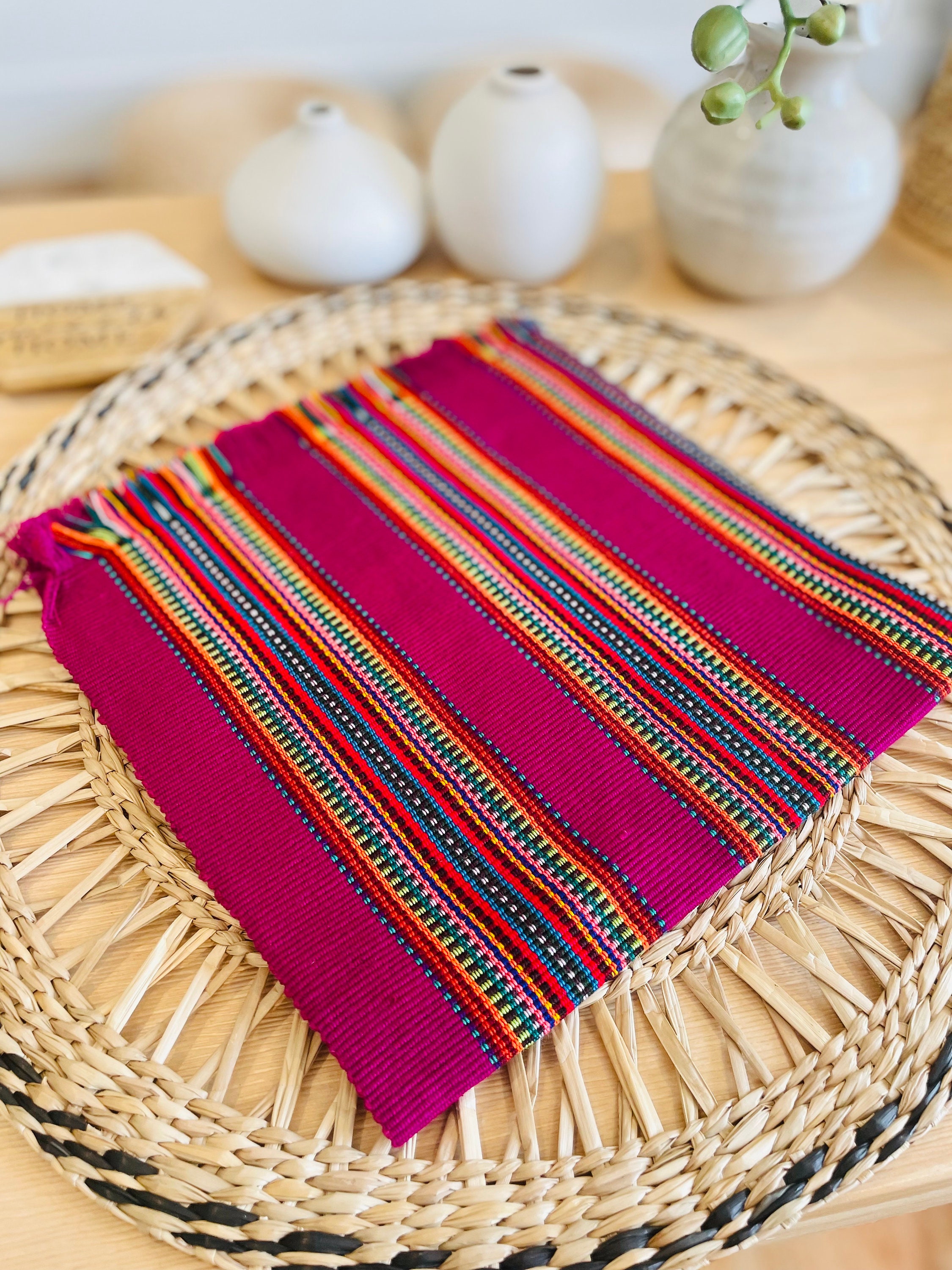 Handmade Mayan Cloth Napkin: Guatemalan Tortilla Warmer, Bread Cloth ...