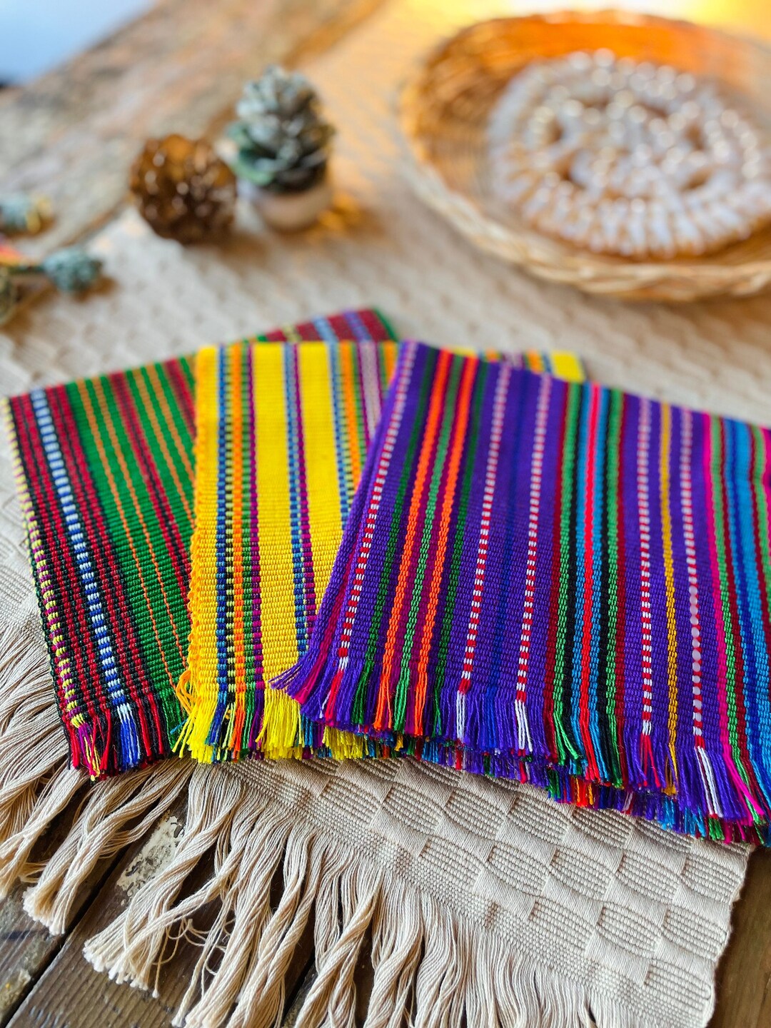 Guatemalan Handwoven Napkin, Table Home Decor, Textile Cloth, Placemat ...
