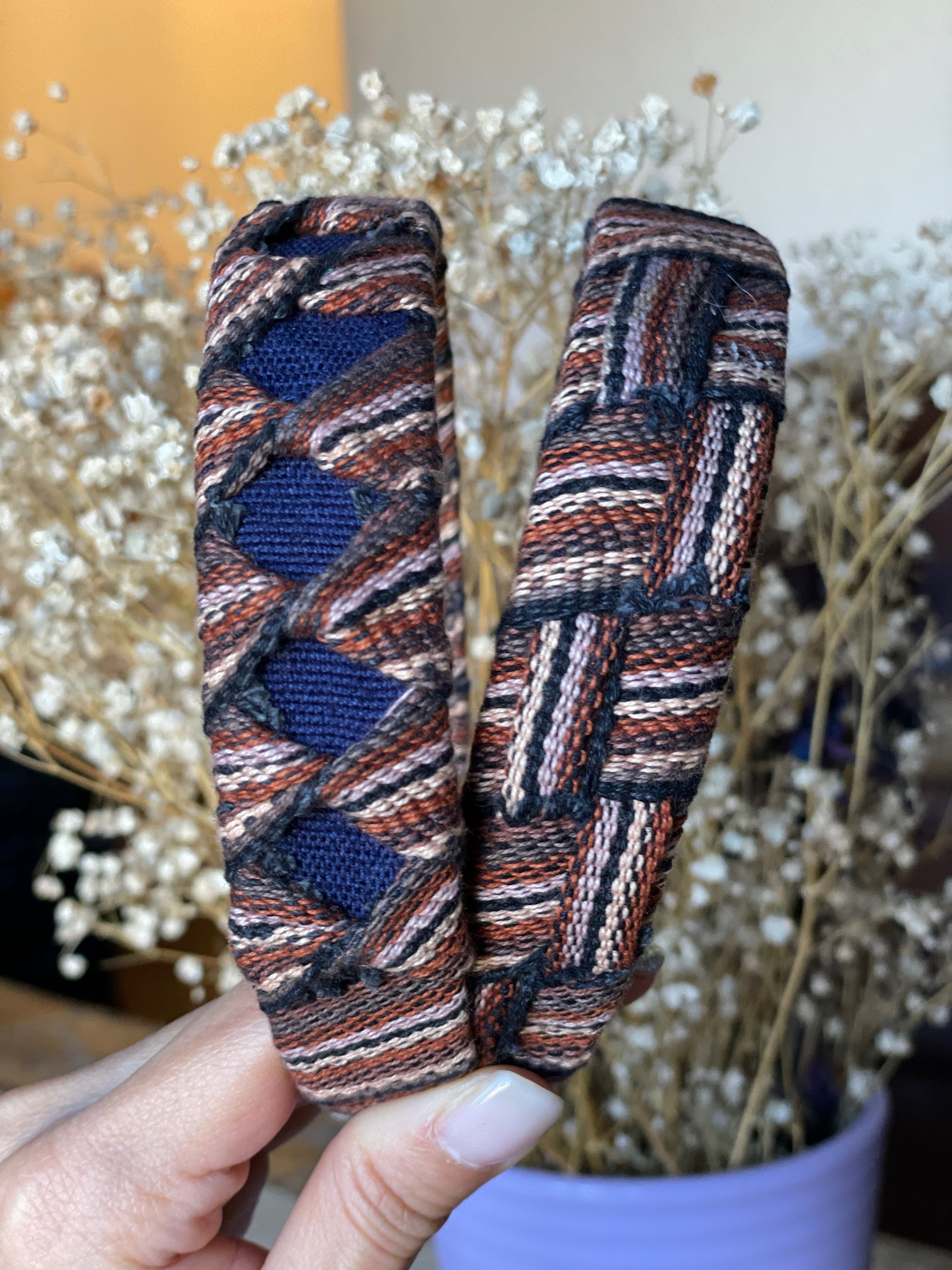 Guatemalan Colorful Hard Headbands, Handwoven, Hair Accessories ...