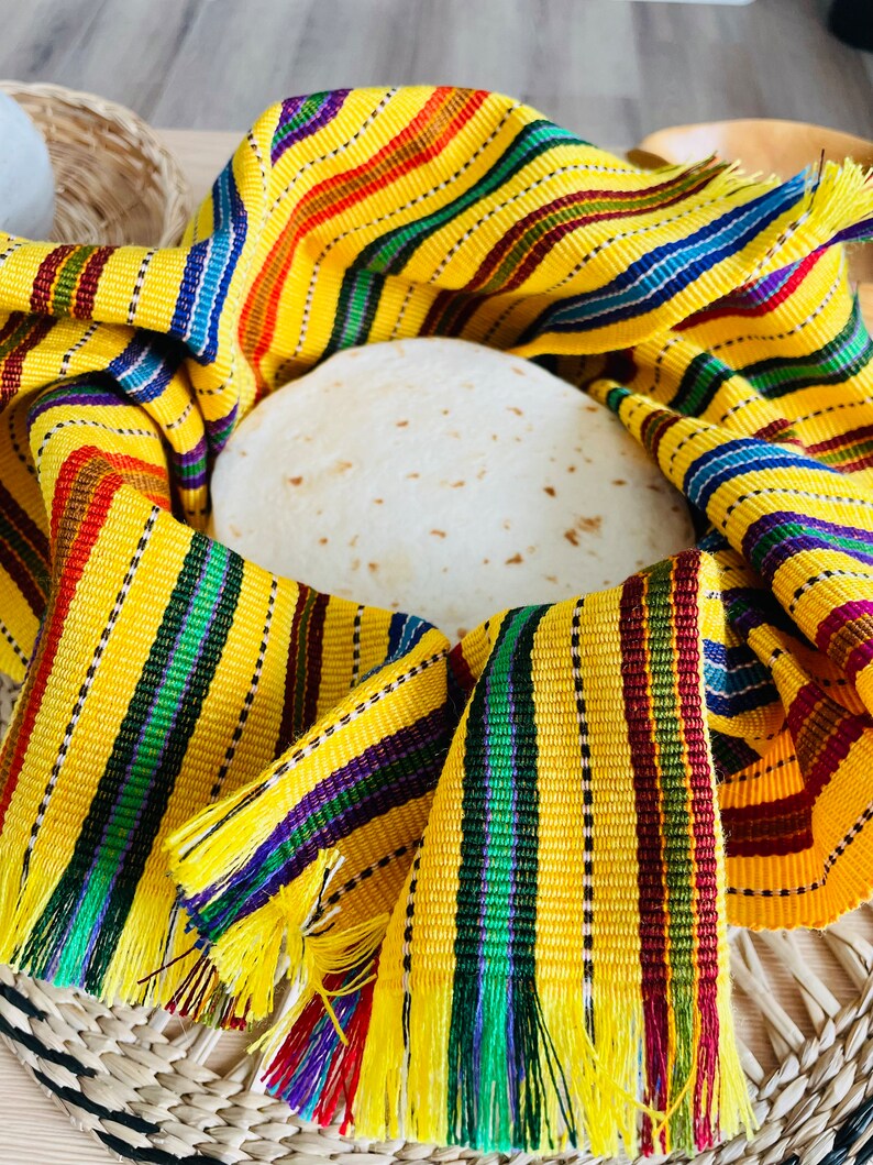 Handwoven Guatemalan Cotton Cloth: Tortilla Warmer, Placemat (18x18) - Etsy