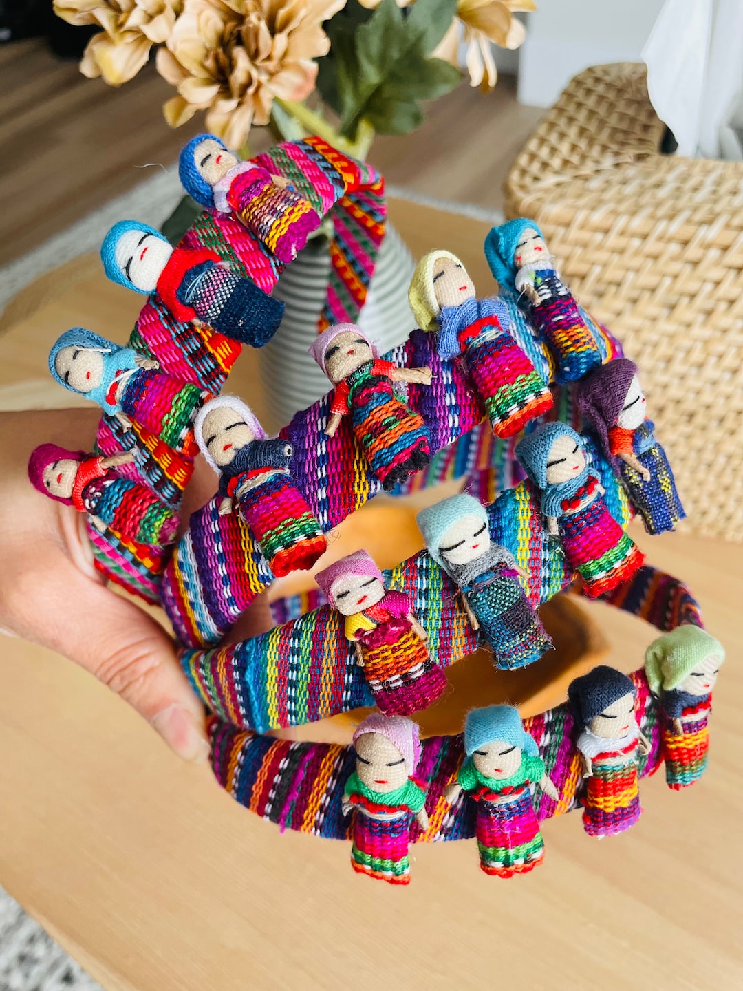 Guatemalan Colorful Hard Headbands, Dolls Headband, Handwoven, Hair ...