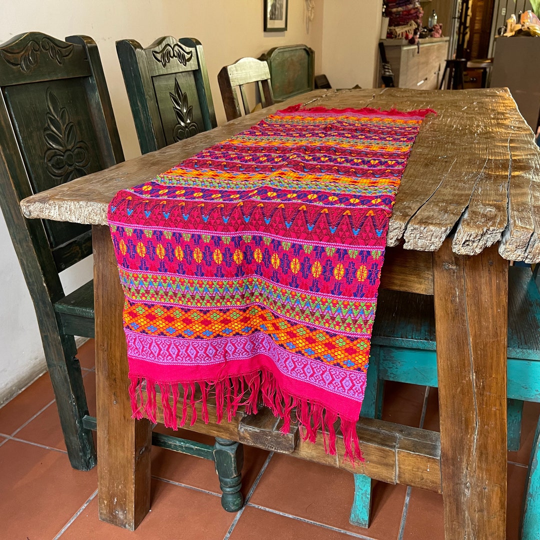 Guatemalan Handwoven Table Runners, Handmade Mayan Colorful Textile ...