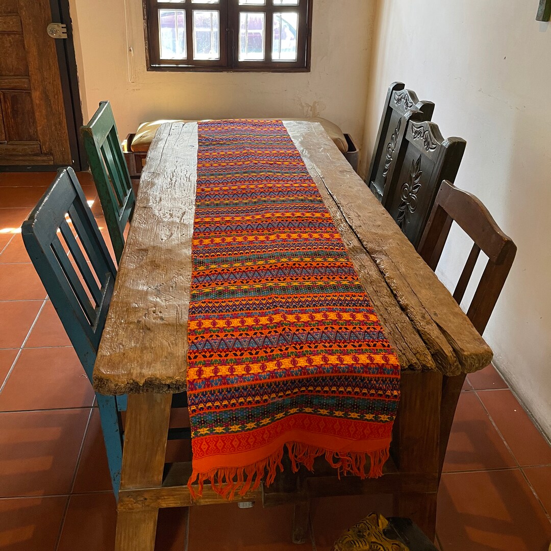 Guatemalan Handwoven Table Runners, Handmade Mayan Colorful Textile ...
