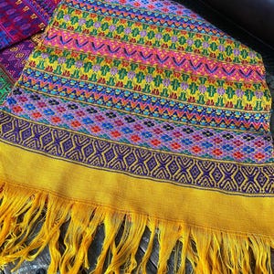 Guatemalan Handwoven Table Runners, Handmade Mayan Colorful Textile ...