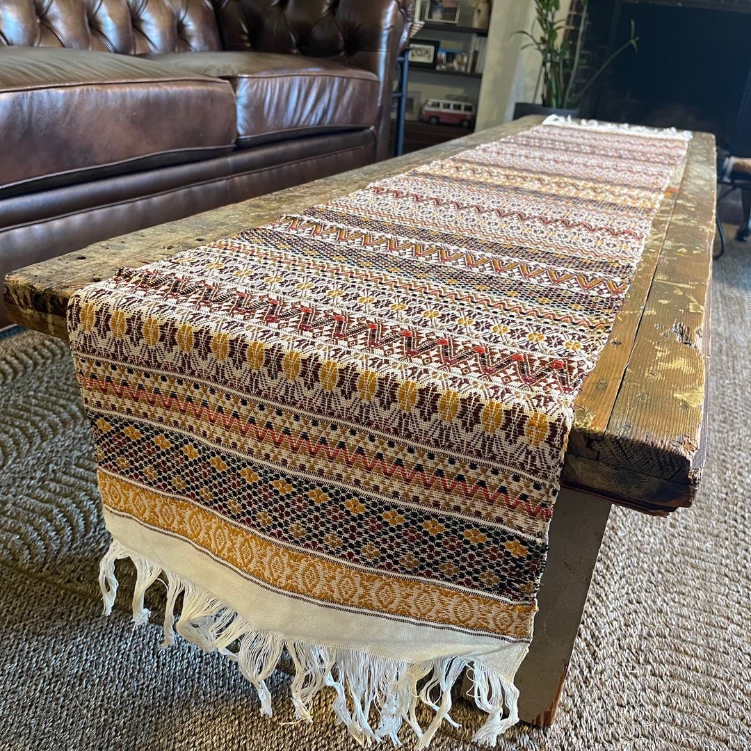 Guatemalan Handwoven Table Runners, Handmade Mayan Colorful Textile ...