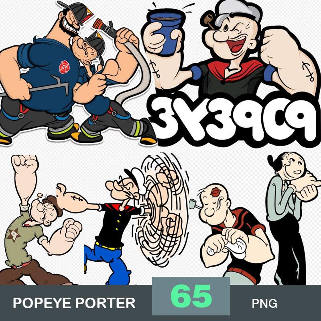 65 Popeye Png, Popeye the Sailorr Bundle Png for Cricut, Bluto Png ...