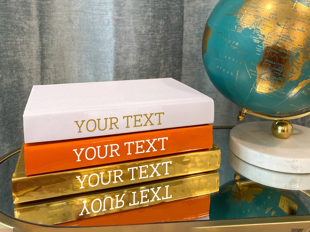 Personalized Luxury Stacked Books Home Decor, Fashion Designer ...