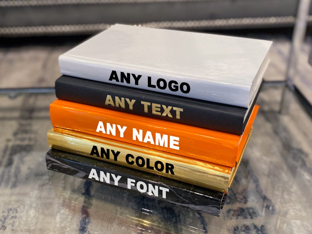 Personalized Luxury Stacked Books Home Decor, Fashion Designer ...