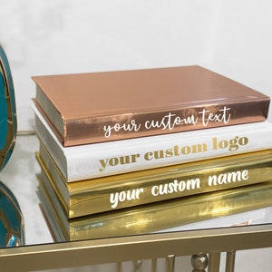 Personalized Luxury Stacked Books Home Decor, Fashion Designer ...