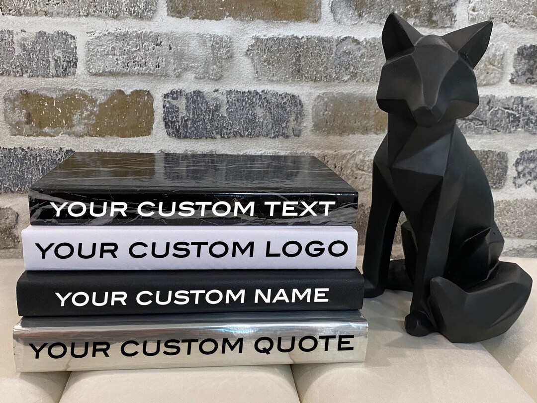 Personalized Luxury Stacked Books Home Decor, Fashion Designer ...