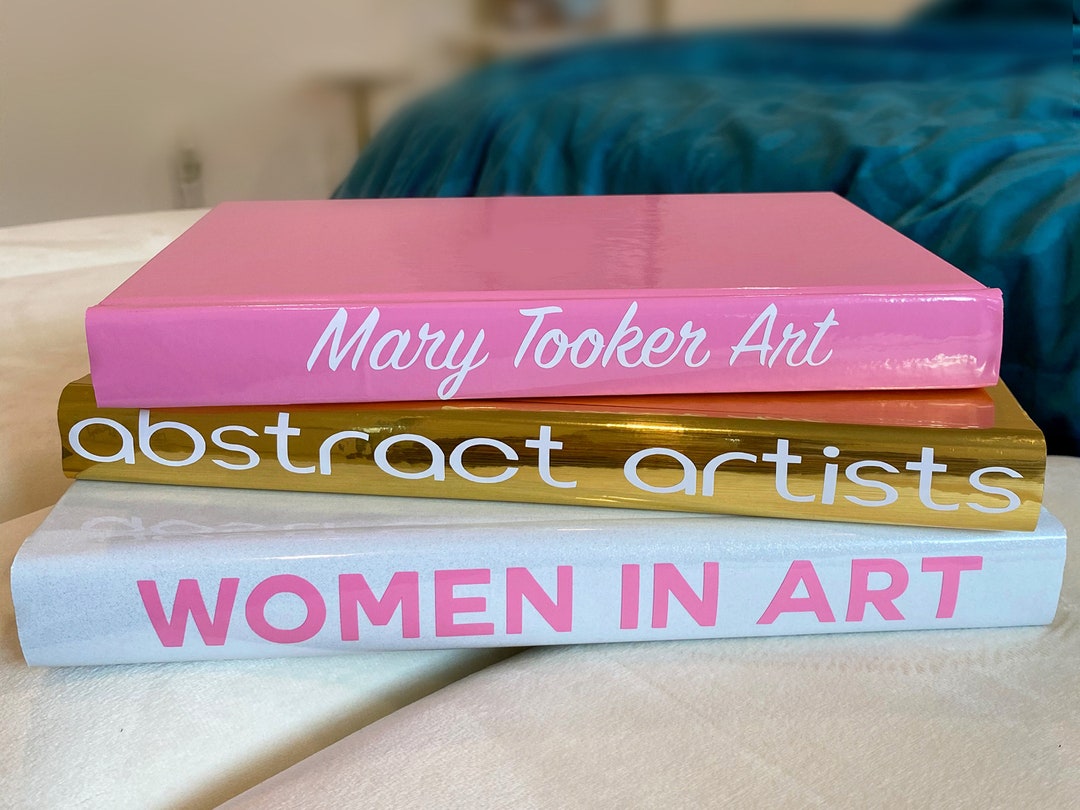 Personalized Luxury Stacked Books Home Decor, Fashion Designer ...