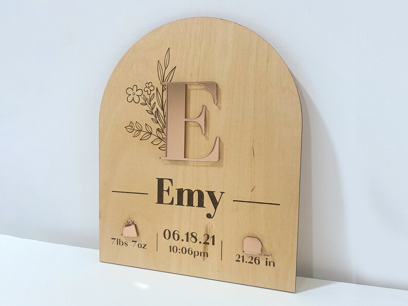 Birth Stat Wooden Sign Wood Baby Sign Wooden Nursery Decor - Etsy