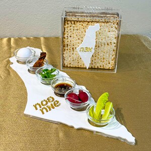 Israel Passover Matzah Box, Acrylic Pesach Matza Box, Modern Passover ...