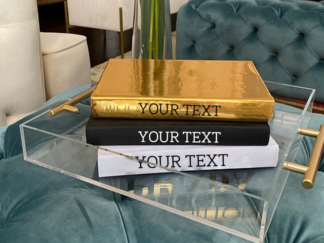 Personalized Luxury Stacked Books Home Decor, Fashion Designer ...