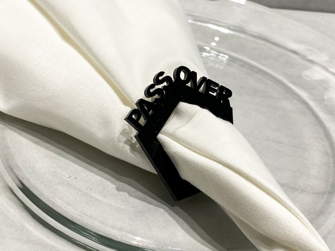 Acrylic Passover Napkin Ring, Pesach Napkin Holder, Napkin Ring for ...