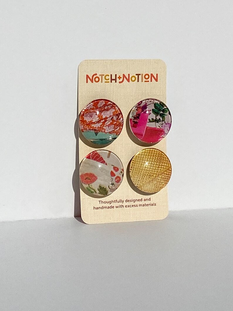 Upcycled Magazine Magnets - Sets of 4 - Handmade in PA - Etsy