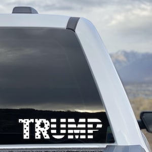 Trump Flag Vinyl Decal. Truck Window Sticker. America Decal. Donald ...