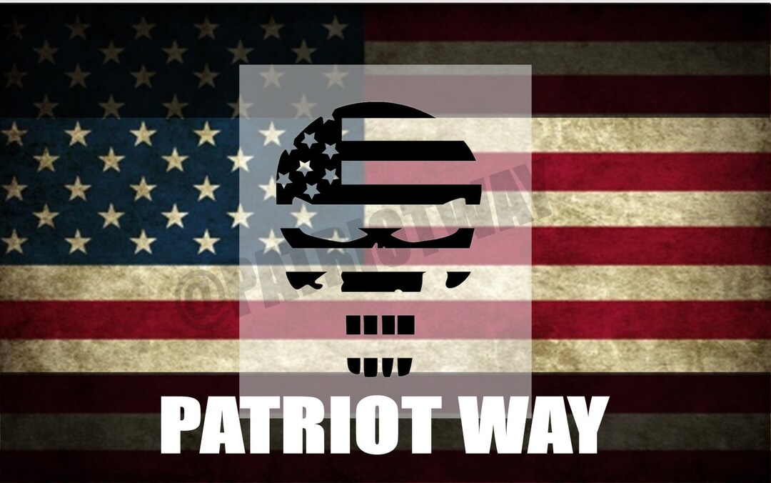 Punisher Flag Vinyl Decal. Truck Window Sticker. America Decal. Skull ...