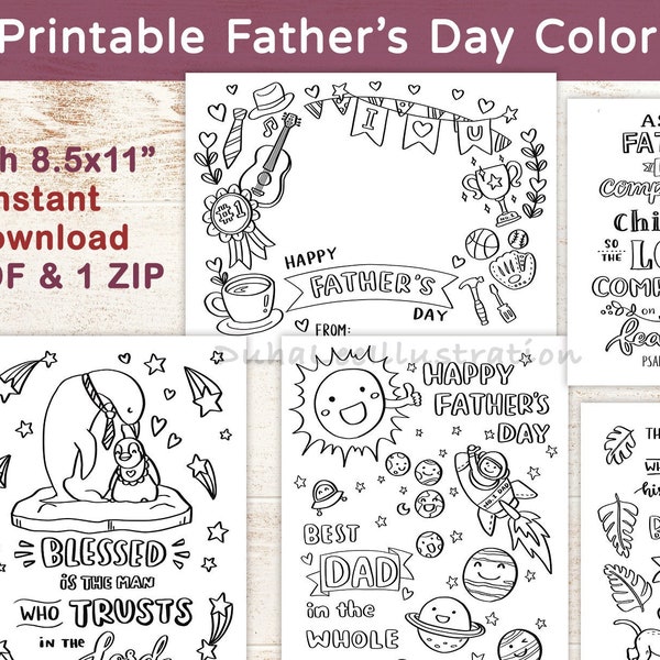 Printable Father's Day Bible Verse Coloring Pages, Father's Day ...
