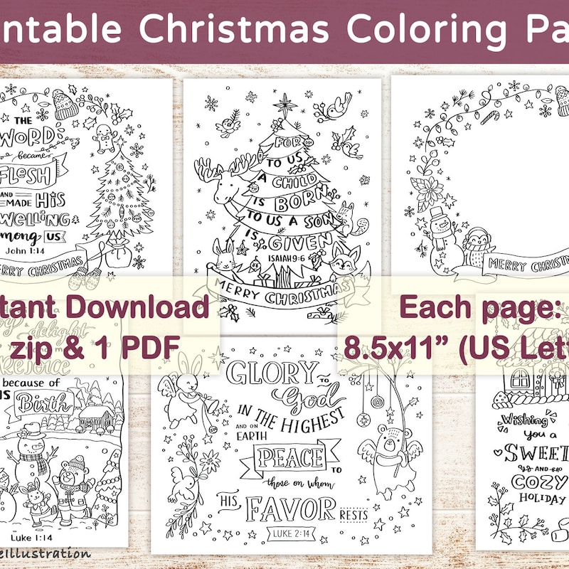 Scripture Coloring Pages - Etsy