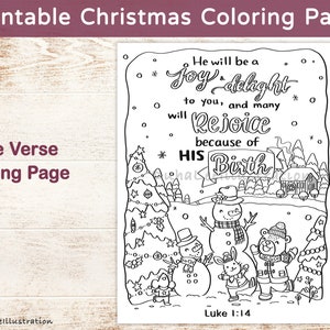 Printable Christmas Bible Verse Coloring Pages, Merry Christmas ...