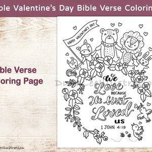 Printable Valentine's Day Bible Verse Coloring Pages, Scripture ...