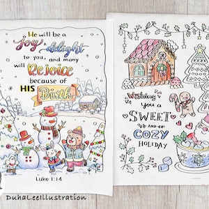 Printable Christmas Bible Verse Coloring Pages, Merry Christmas ...