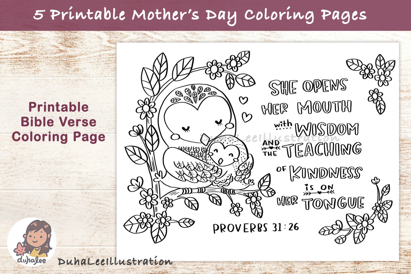 Printable Mother's Day Bible Verse Coloring Pages, Mother's Day ...