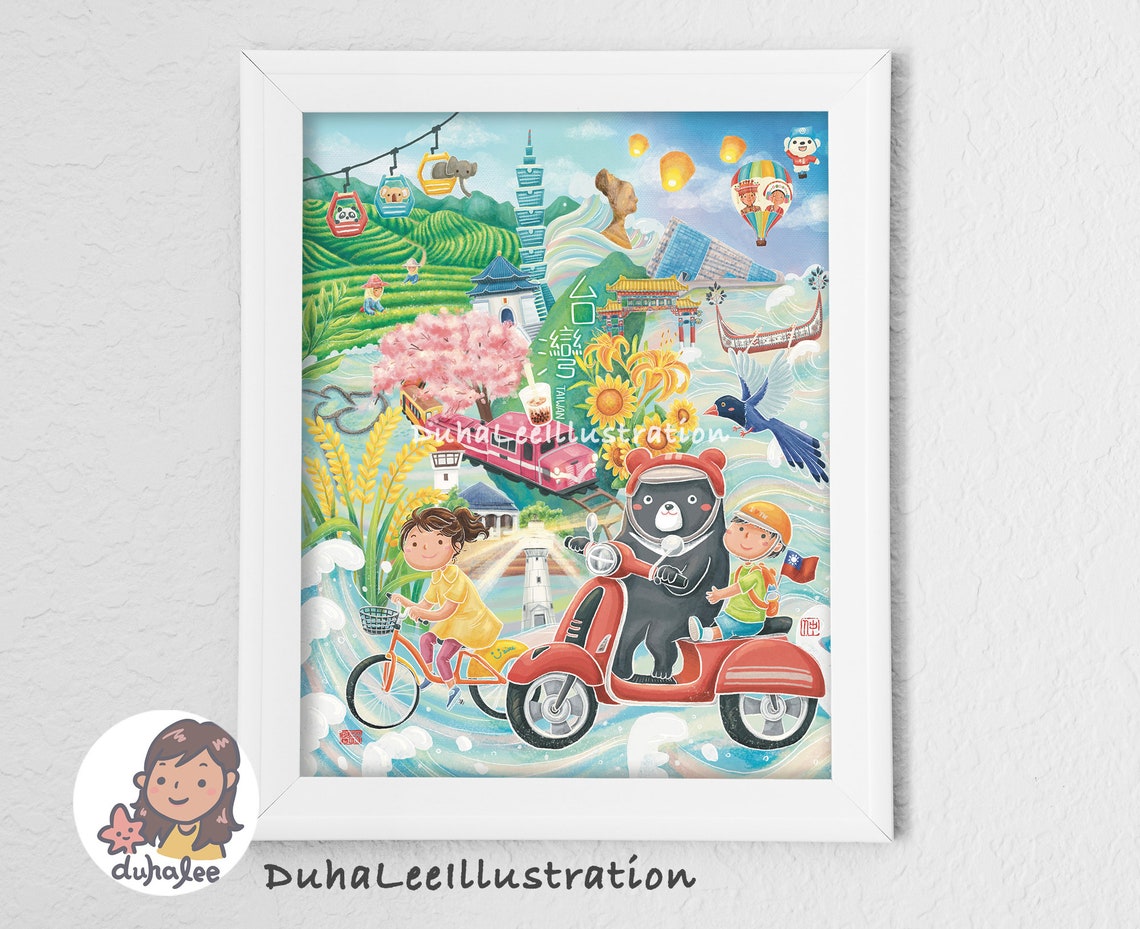 Printable Taiwan Poster Decor Digital Download Taiwan Tourist - Etsy