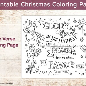Printable Christmas Bible Verse Coloring Pages, Merry Christmas ...
