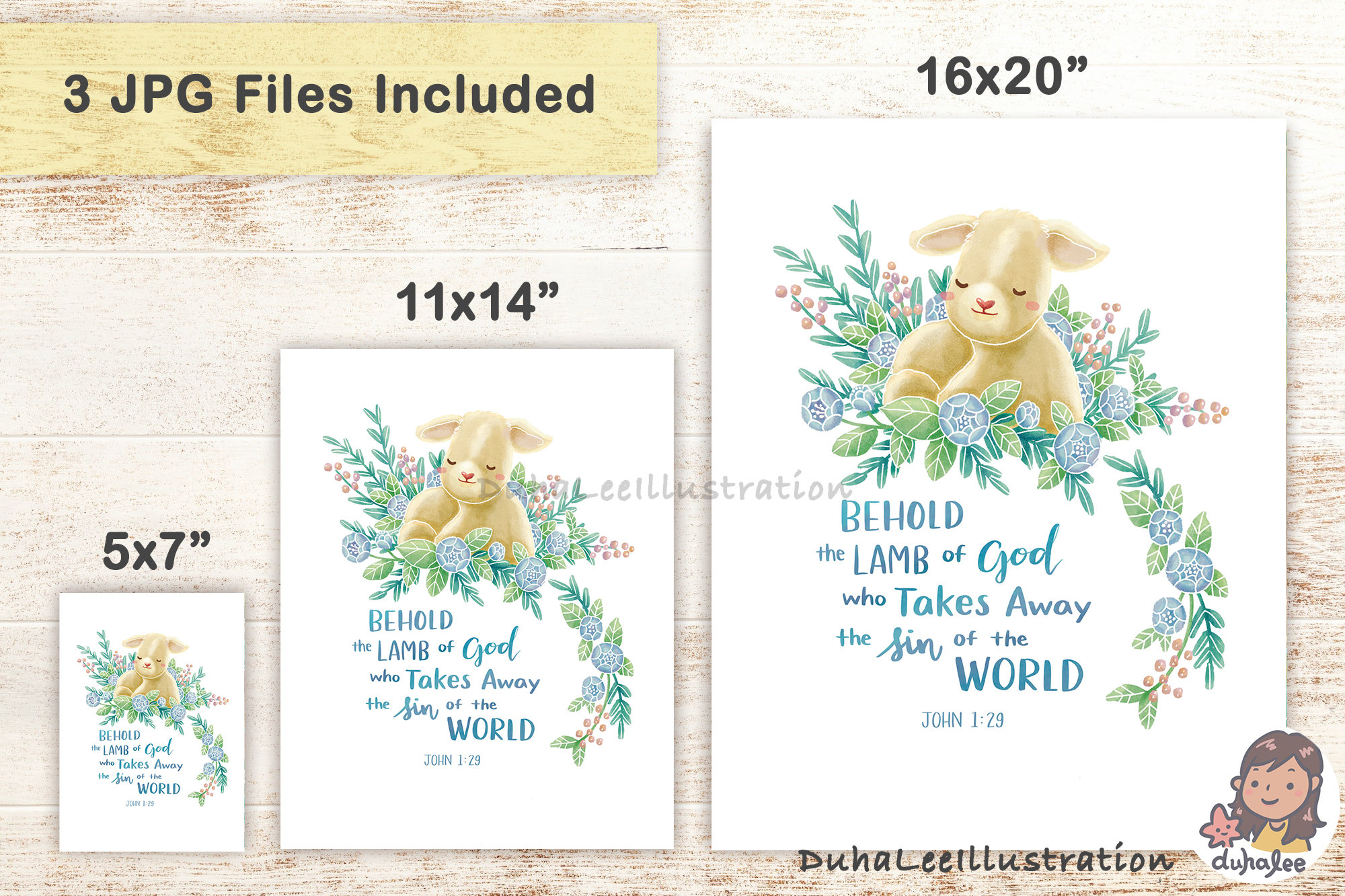 Lamb of God Easter Printable Wall Art, Digital Easter Poster, Easter ...