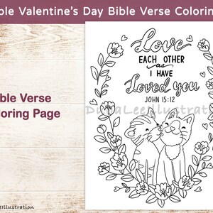 Printable Valentine's Day Bible Verse Coloring Pages, Scripture ...