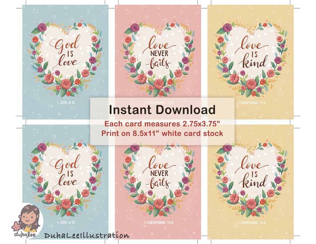 Printable Christian Valentine's Day Card | Kids School Card | Bible ...