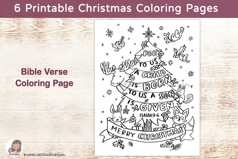 Printable Christmas Bible Verse Coloring Pages, Merry Christmas ...