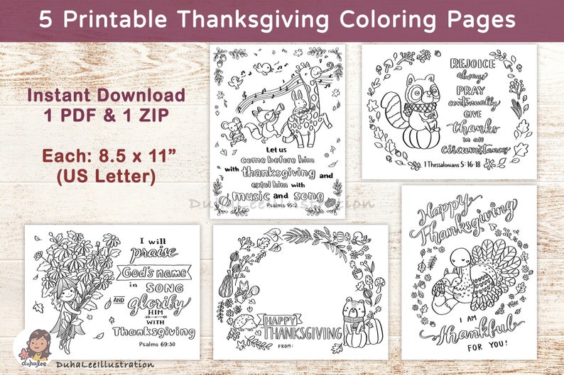 Printable Thanksgiving Bible Verse Coloring Pages, Happy Thanksgiving ...