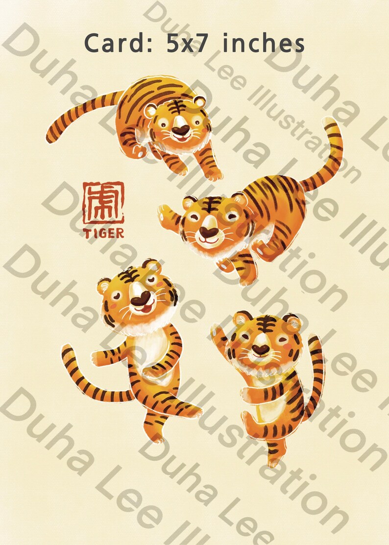 Printable Lunar New Year Card and Poster | Year of the Tiger | Digital ...