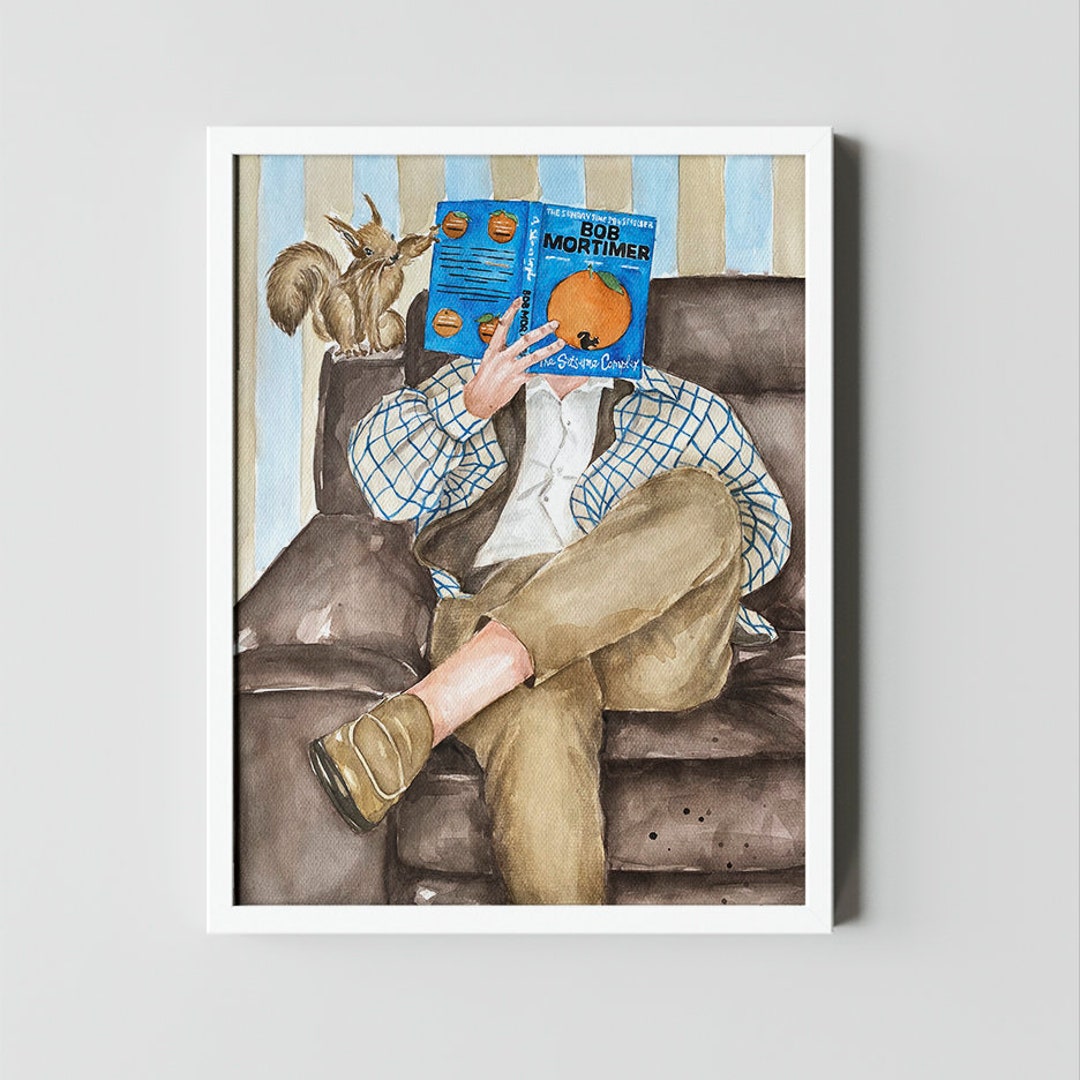 The Satsuma Complex Book by Bob Mortimer Art Print | Man With Book Wall ...