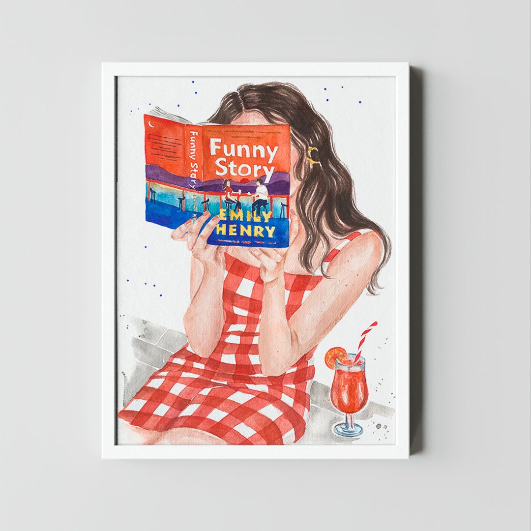Funny Story Book Art Print | Emily Henry Book Wall Art | Hair Color ...
