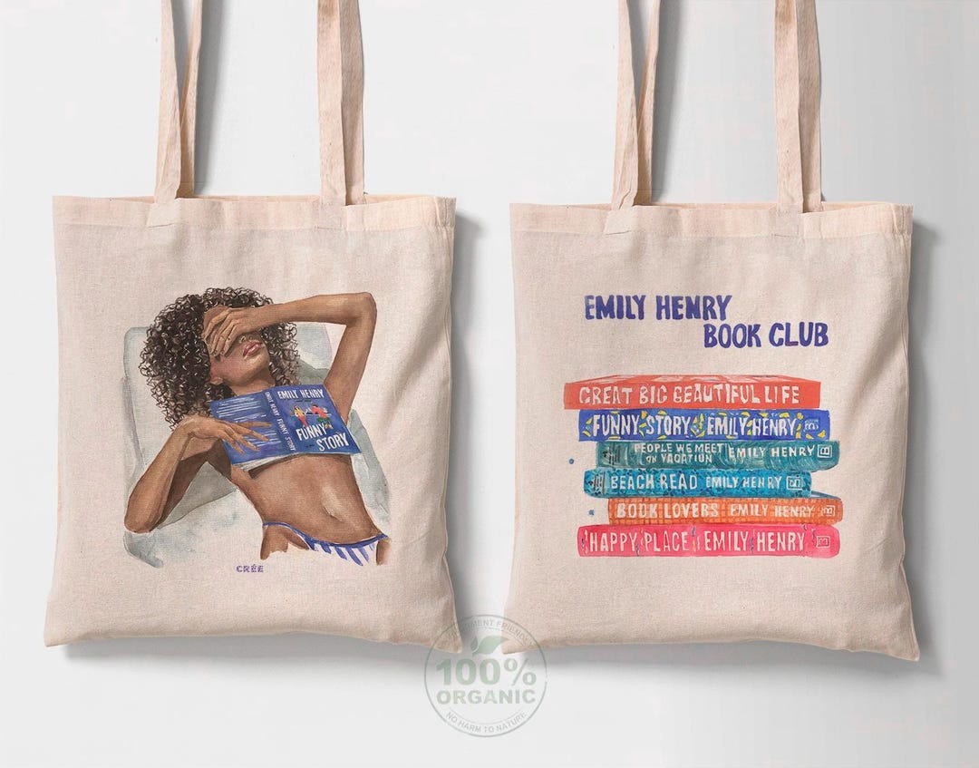Funny Story Book Tote Bag | 100% Organic Cotton Bookish Bag | Hair ...