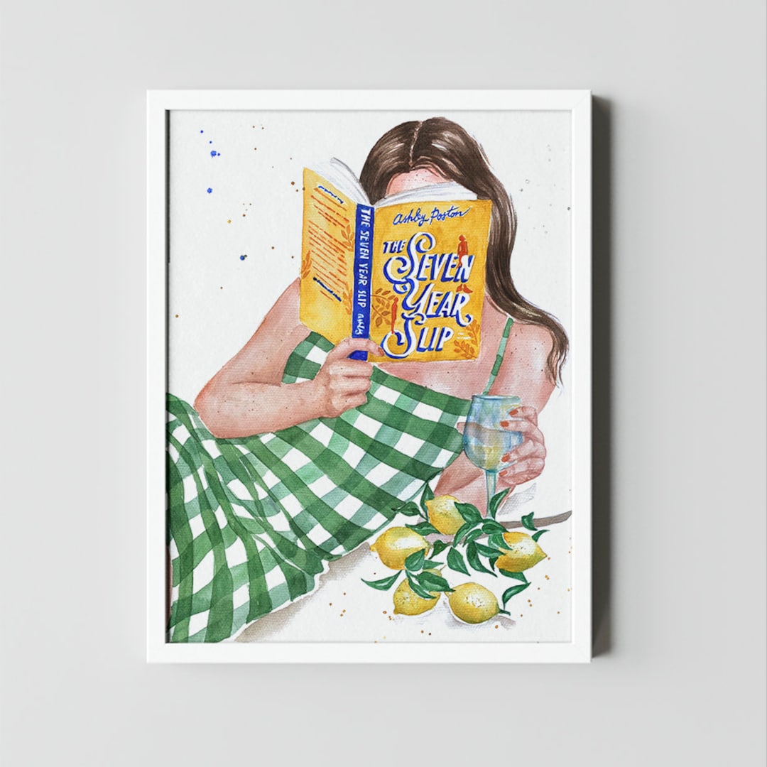 The Seven Year Slip Book Art Print | Ashley Poston Book Wall Art | Hair ...
