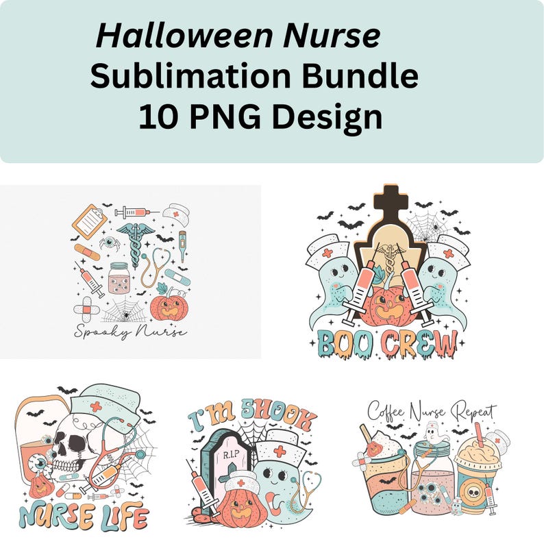 Halloween Nurse Clipart – Spooky Medical PNG Bundle (digital Download ...