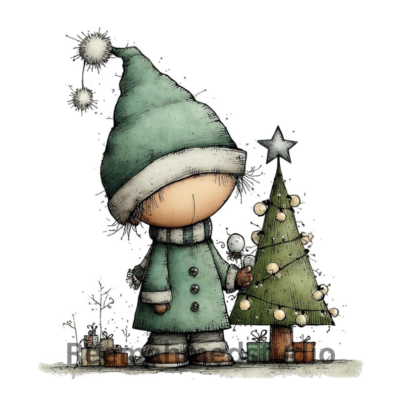 Whimsical Santa Clipart Bundle, Christmas PNG Graphics, Sublimation ...