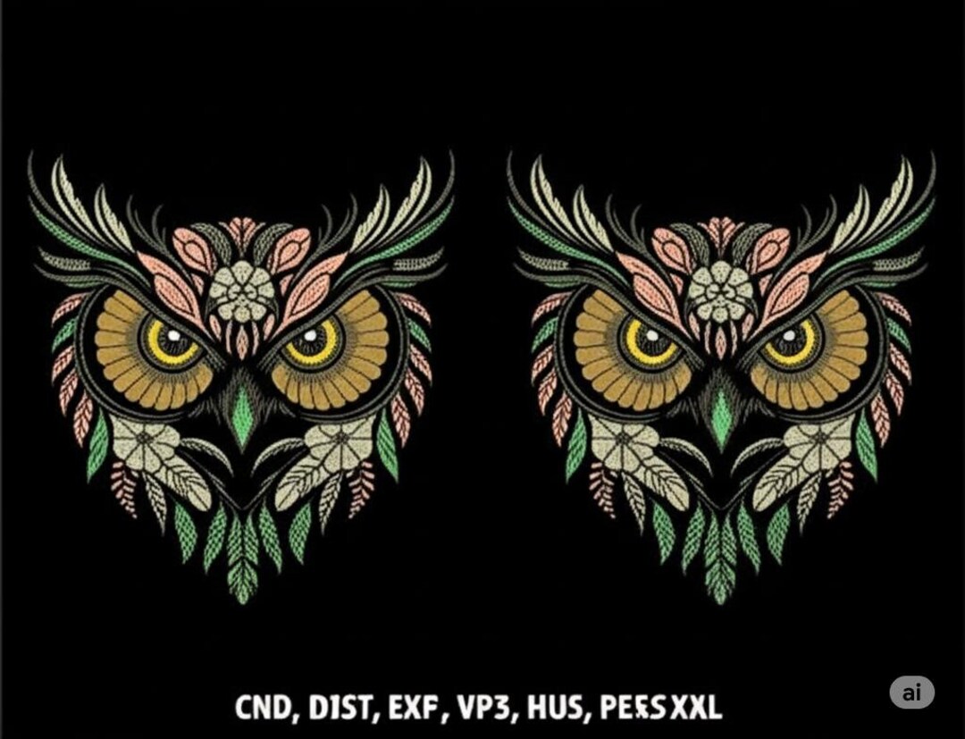 Majestic Owl Embroidery Design - Etsy