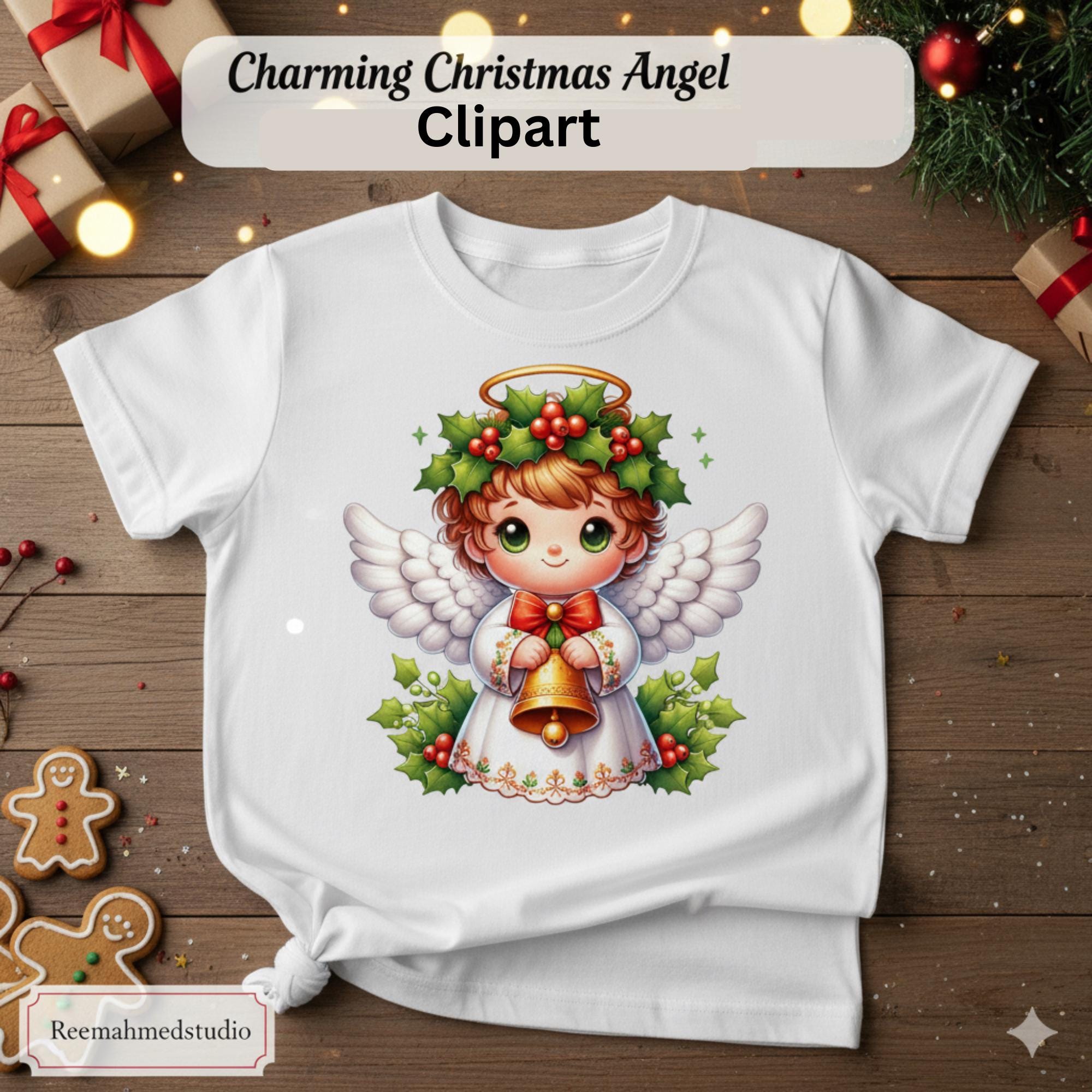 Christmas Cute Little Angel Clipart - Transparent Backgrounds for Easy ...
