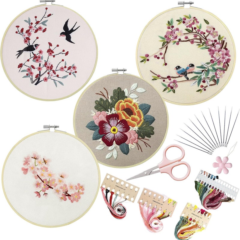 Stamped Embroidery Kits - Etsy