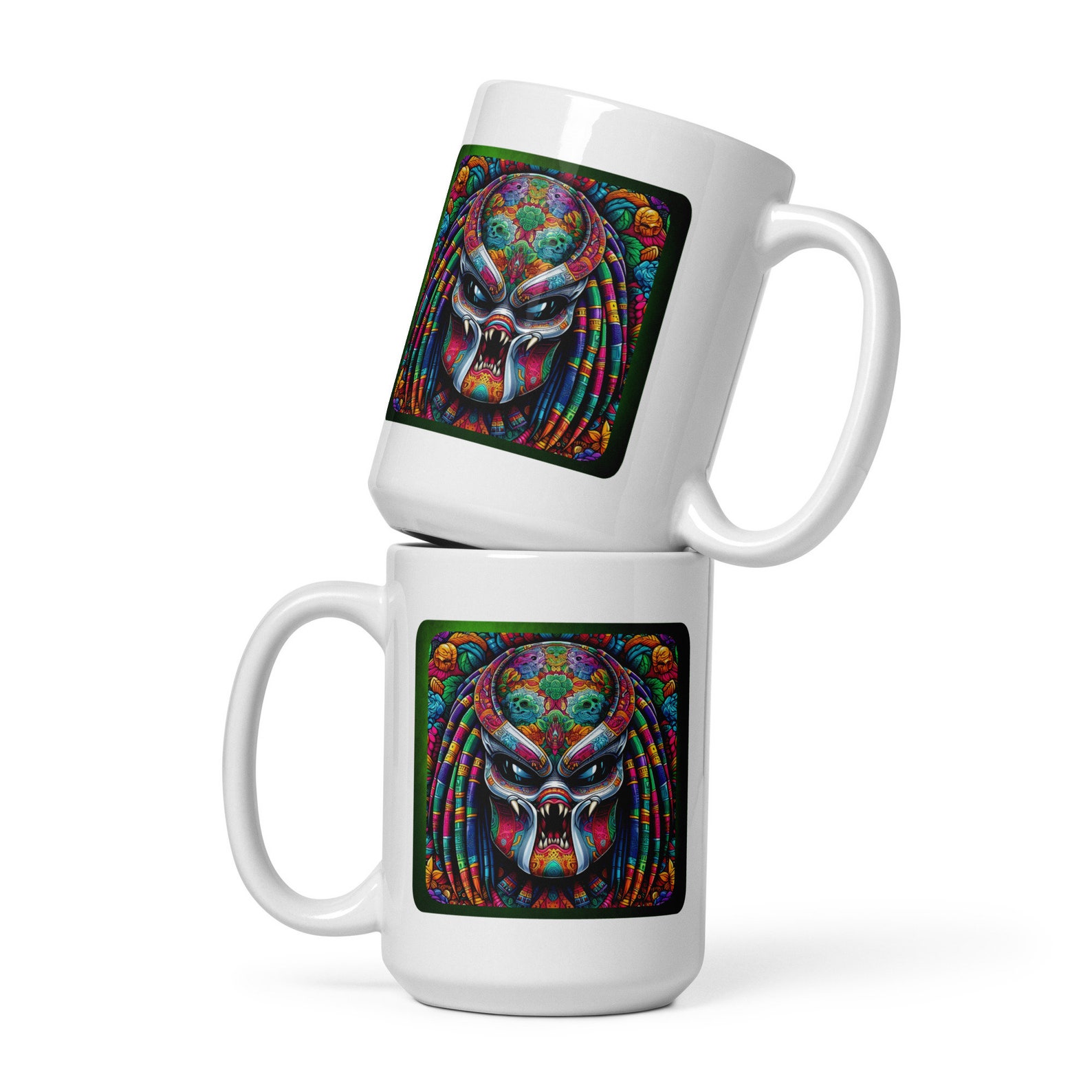 Sugar Skull Predator Art Mug - Ceramic and Sturdy - 3 Sizes - for Sci ...